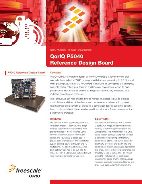 QorIQ P5040 Reference Design Board Fact Sheet - Freescale