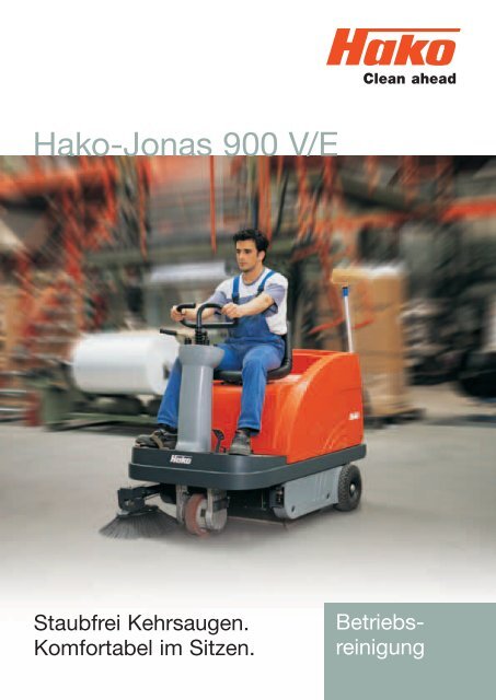 Prospekt Hako Kehrsaugmaschine Hako-Jonas 900 V/E