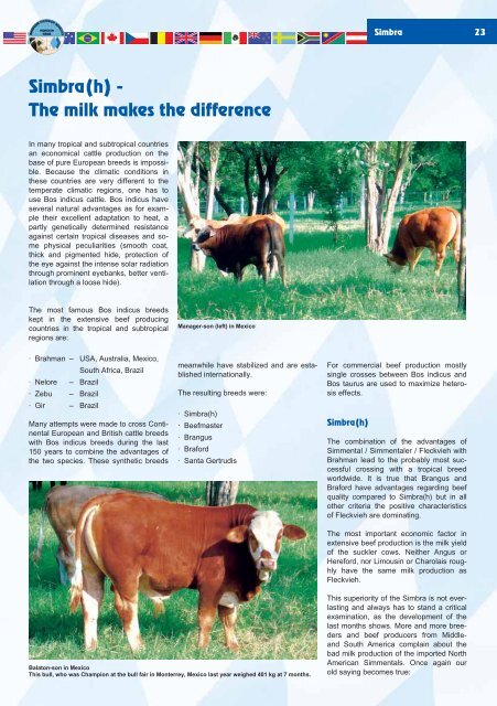 Simbra(h) - The milk makes the difference