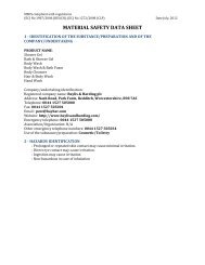 COSHH Data Sheet - Polyflor