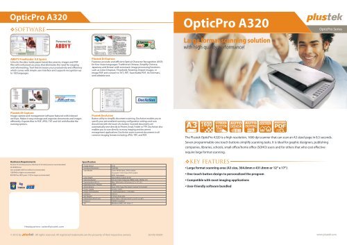 OpticPro A320 - Plustek