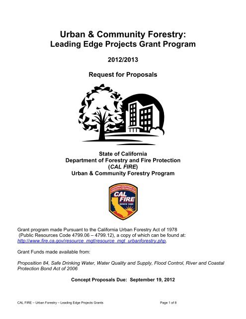 Urban Community Forestry Cal Fire State Of California