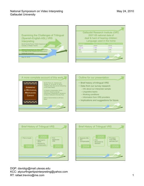 (Spanish-English-ASL) VRS Interpreting - Gallaudet University