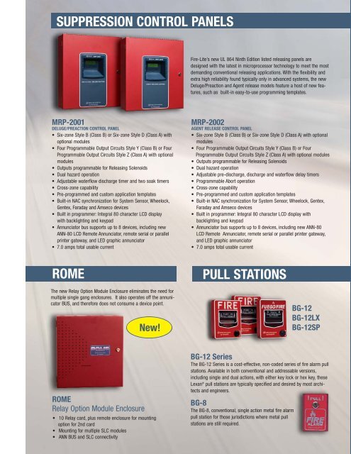 Suppression Control Panels - Fire-Lite Alarms