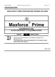Maxforce Cockroach Gel Label - A. Noble Pest Control
