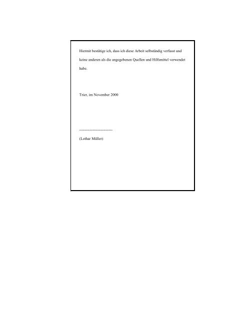 Hiermit bestätige ich, dass ich diese Arbeit selbständig ... - ub-dok