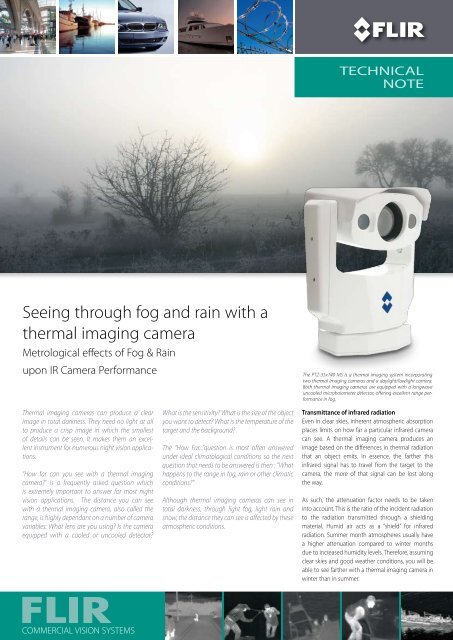 Seeing through fog and rain with a thermal imaging ... - Flir Systems