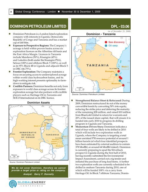 dominion petroleum limited dpl - £0.06 - FirstEnergy Capital Corp.