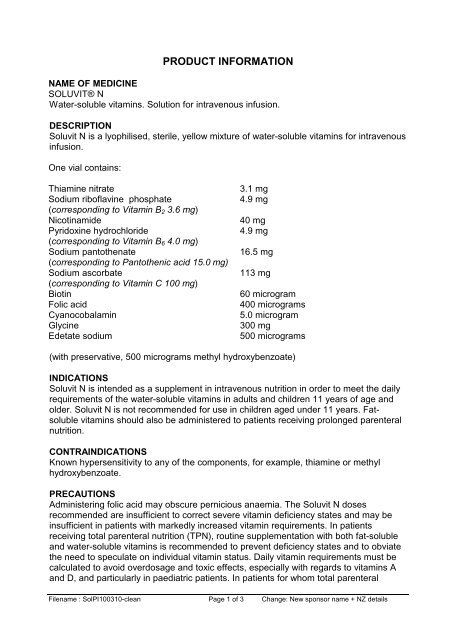 Fresenius Kabi Complete Parenteral Nutrition Solution