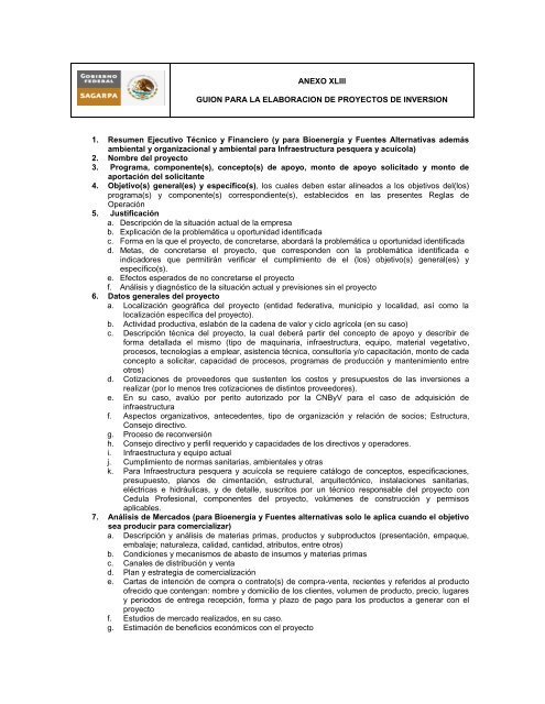 ANEXO XLIII GUION PARA LA ELABORACION DE ... - Firco