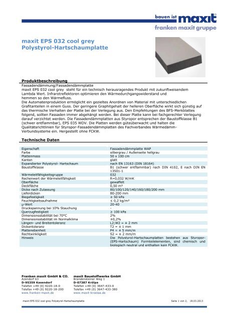 maxit ip 190 SFL - maxit Baustoffwerke GmbH