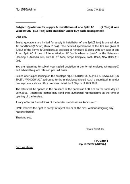 Subject: Quotation for supply & installation of one - Petroleum ... Subject: Quotation for supply & installation of one - Petroleum ...