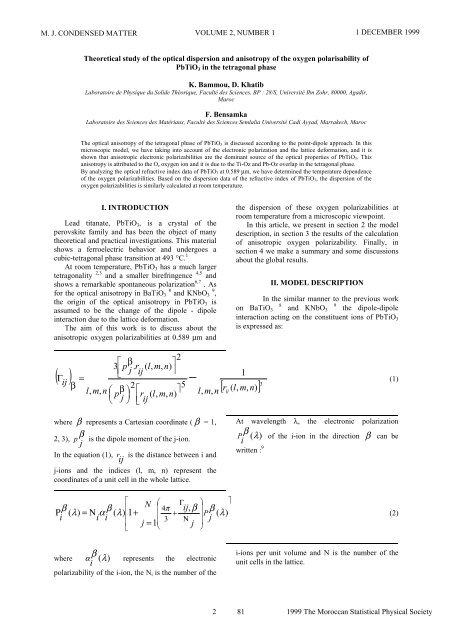 Full Text Faculté Des Sciences Rabat