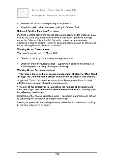 Main Road Corridor Master