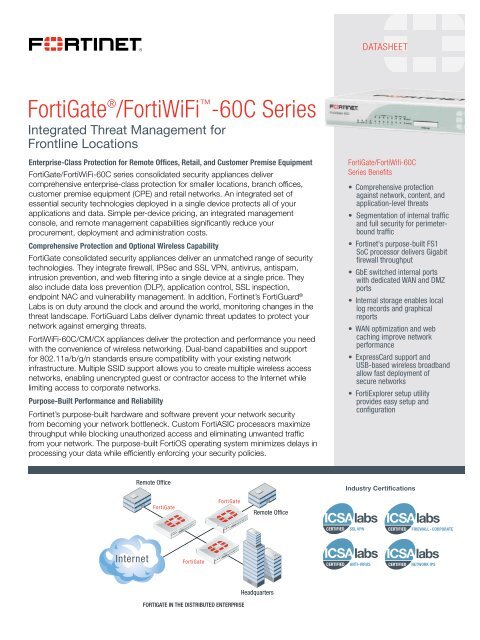 Technical Specifications - Fortinet
