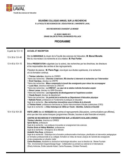 Faculté des Sciences