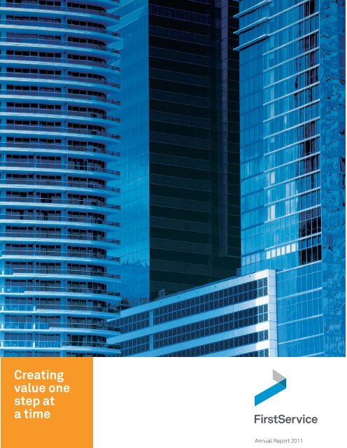 Creating value one step at a time - FirstService Corporation