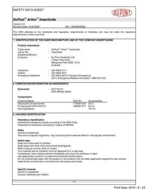 DuPont™ Arilon™ Insecticide - Garrards