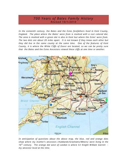 700 Years of Bates Family History - Garrett Family Genealogy