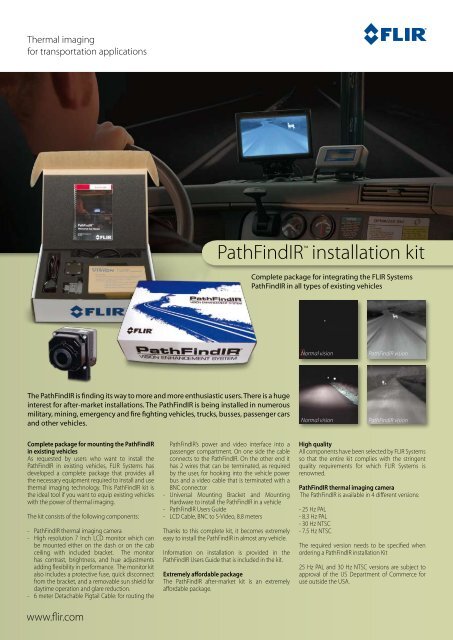PathFindIR™ installation kit - Flir Systems