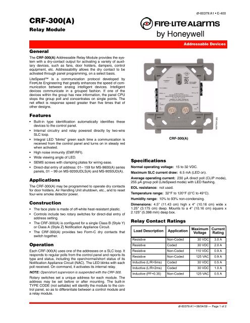 CRF-300(A) - Fire-Lite Alarms