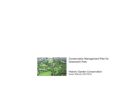 Conservation Management Plan for Greenwich Park Historic Garden ...