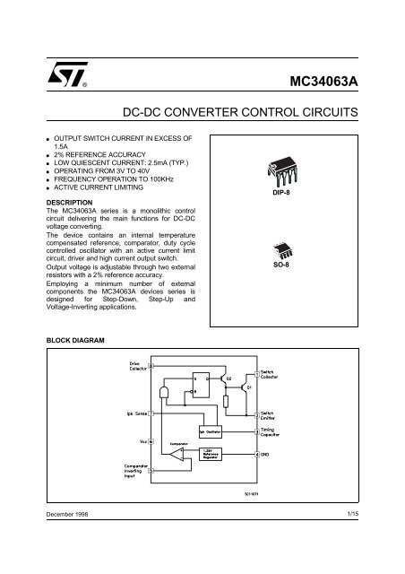 DC-DC CONVERTER CONTROL CIRCUITS