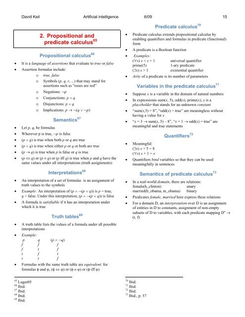 2. Propositional and predicate calculus - Framingham State University