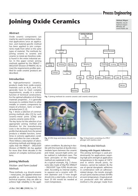Joining Oxide Ceramics - Friatec