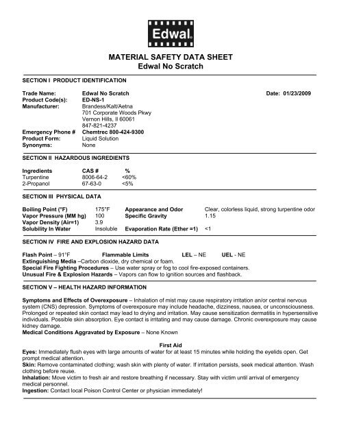Edwal No scratch