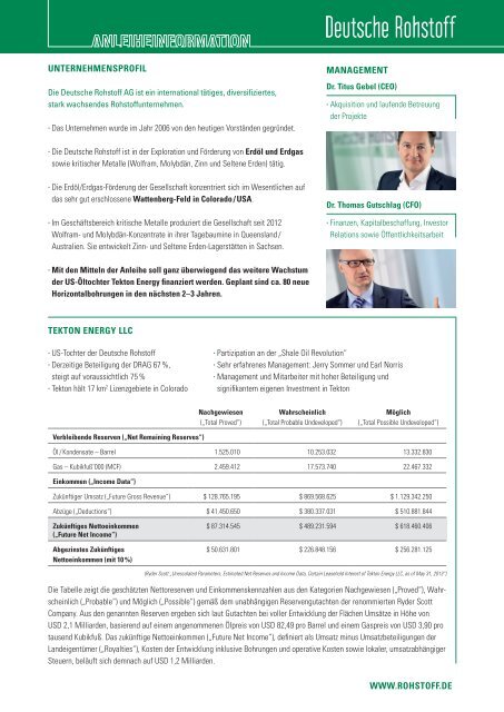 Factsheet Deutsche Rohstoffe AG (700 KB) - Flatex