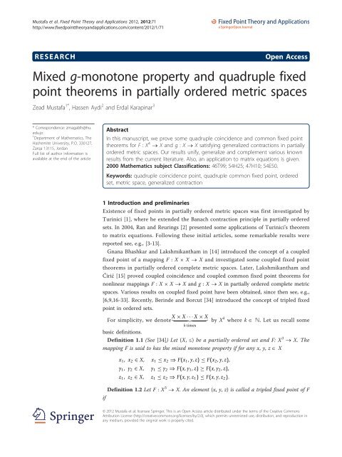 PDF - Fixed Point Theory and Applications