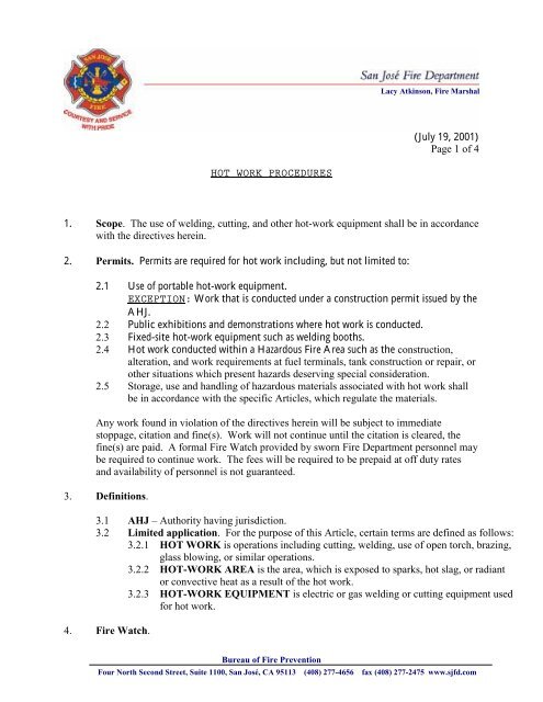 E12 - Hot Work Procedures