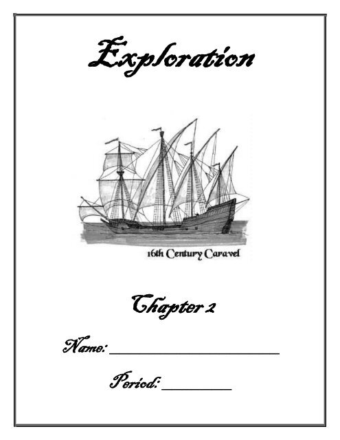 Chapter 2 European Exploration and Colonization Packet