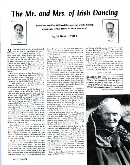 O'Farrell, Una and Sean - Folk Dance Federation of California