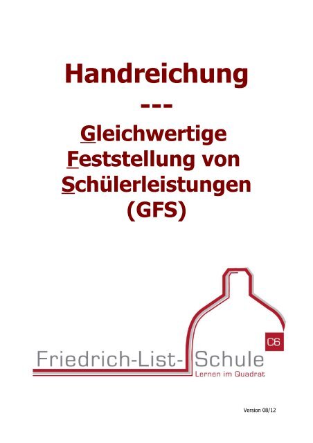 GFS Handreichung - Friedrich-List-Schule