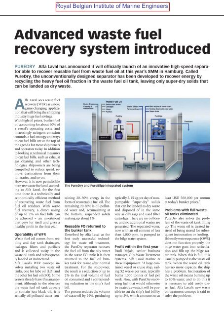 Advanced waste fuel recovery system introduced