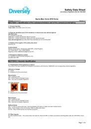 Safety Data Sheet - Material Safety Data Sheets - Diversey