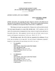 Form 8: Instructions Regarding Pretrial Proceedings, Civil Litigation ...