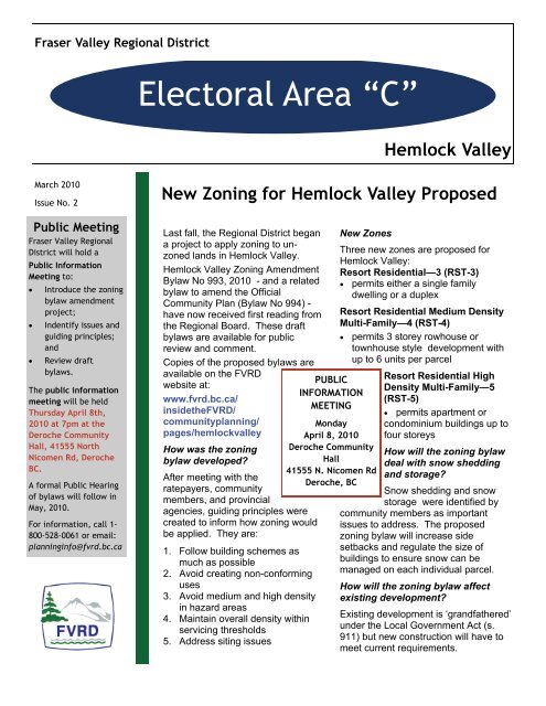 Electoral Area “C” - Fraser Valley Regional District