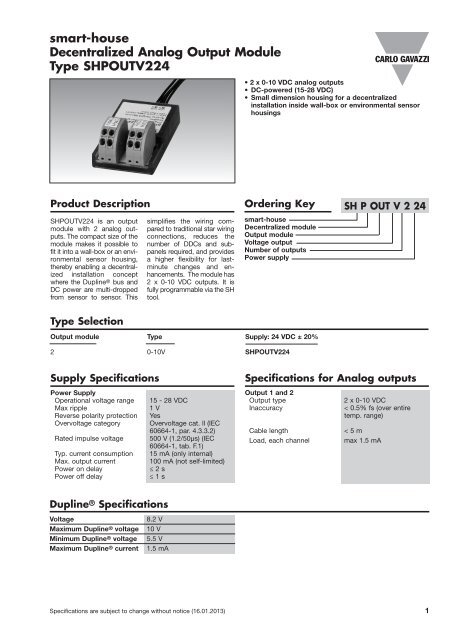Remote Analogue Output Module