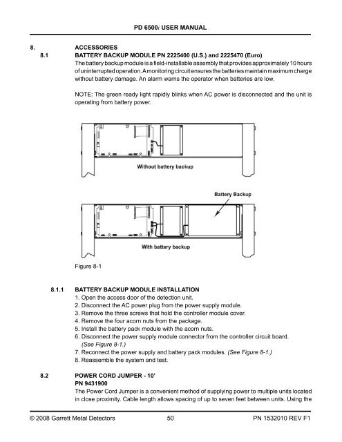 PD 6500i User MANUAL 8. A