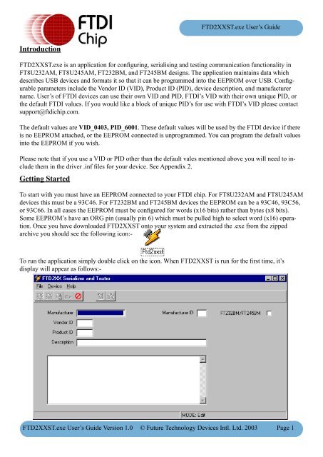 FTD2XXST user guide.pdf - FTDI