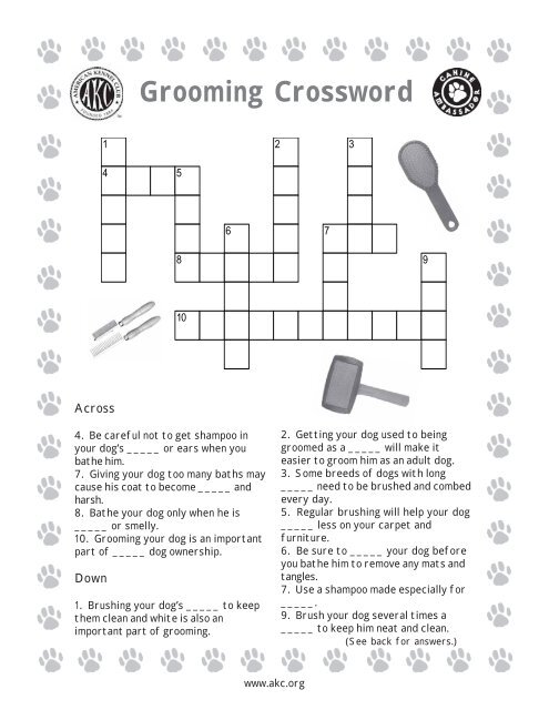 Grooming Crossword