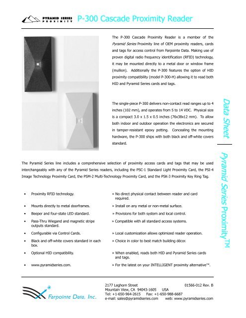 P-300 Cascade Proximity Reader - Galaxy Control Systems