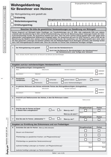 Wohngeldantrag Magazine