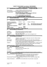COSHH - Safety data sheet
