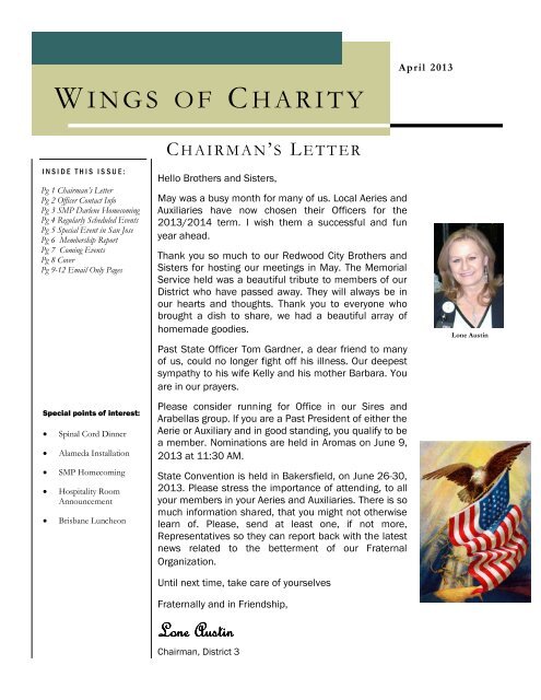 District #3 June Newsletter - Fraternal Order of Eagles