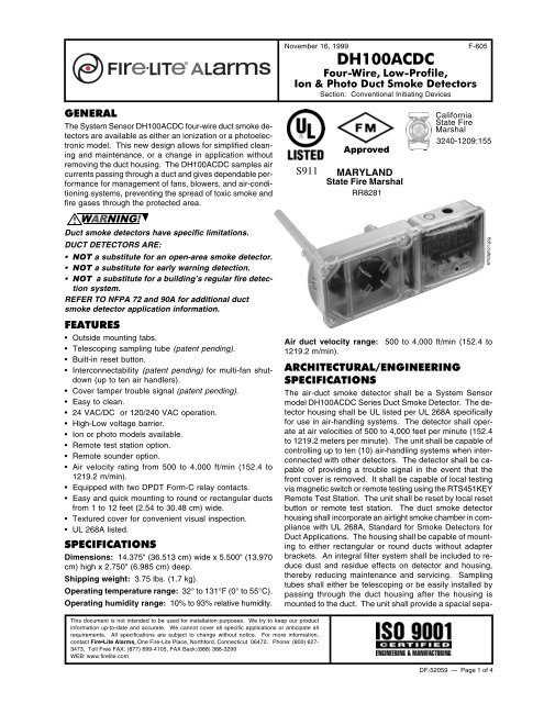 DF-52059 - Fire-Lite Alarms