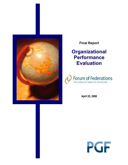 Organizational Performance Evaluation - Forum of Federations